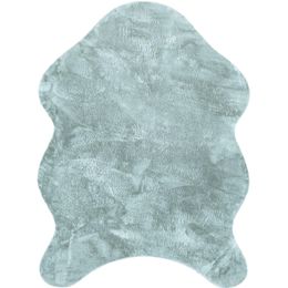 Fellteppich Paco Home "Pelt 640", blau (t&uuml;rkis), B:100cm H:16mm L:200cm, Polyester, Teppiche, Fellteppich, Kunstfell, Uni Farben, sehr weicher Flor