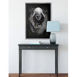 Wandbild Komar "Moon Knight Darkness Ahead", schwarz (farbe bild(er): schwarz, wei&szlig;), Disney, 1 Stk., Vlies, Bilder, Wandbild, 50 x 70 cm (Breite x H&ouml;he) - Kinderzimmer, Dekoration
