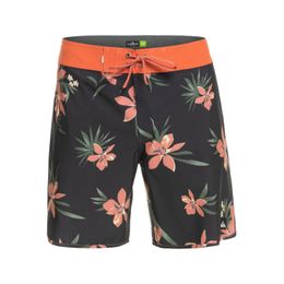 Boardshorts Quiksilver "Surfsilk Scallop 18", Herren, Gr. 28(XS), braun (tarmac), 53% Polyester, 35% Polyester, 12% Elasthan, Hosen Boardshorts