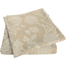 Stoffserviette Adam "Flower Cuve&eacute; Light" Gr. 1, beige, B:30cm L:30cm, Obermaterial: 100% Baumwolle, Servietten, Stoffserviette