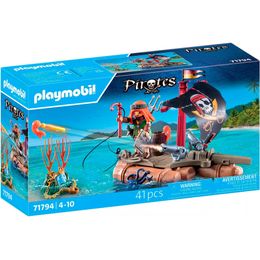 Konstruktions-Spielset Playmobil "Schatzbergung auf Piratenfloss (71794), Playmobil Pirates", bunt, Spielbausteine, Kinder, Kunststoff, Konstruktions-Spielset