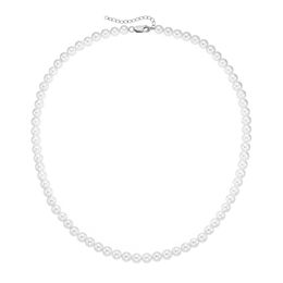Perlenkette Smart Jewel "Kette mit Muschel-Perlen, Silber 925", wei&szlig;, Halsketten, Damen, Silber 925 (Sterlingsilber), Perlenkette