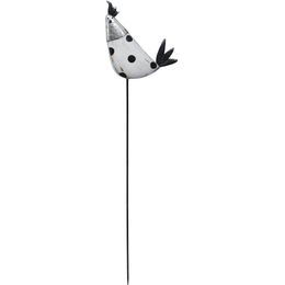 Dekofigur AM Design "Osterdeko "Huhn", schwarz, B:7cm H:109,2cm T:26cm, Metall, Dekofiguren, Dekofigur, Gartenstecker aus Metall