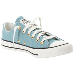 Sneaker Converse "CHUCK TAYLOR ALL STAR LEATHER", Herren, Gr. 37,5, vernal pool, egret, schwarz, Leder, Schuhe Sneaker