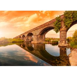 Fototapete papermoon "Ancient River Arches Cedrino", bunt, B:2,5m L:1,86m, Vlies, Tapeten, Fototapete