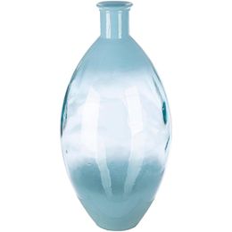 Bodenvase Gilde "Bodenvase bauchig "Novelle", blau, B:29cm H:59cm T:29cm &Oslash;:29cm, Glas, Vasen, Bodenvase