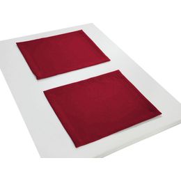 Platzset WIRTH "Westport" Gr. 1, rot, B:40cm L:35cm, Obermaterial: 100% Polyester, Platzsets, Platzset, Made in Germany, Jacquard Dekostoff, Blatt-Design, Pflegeleicht