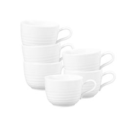Tasse Seltmann Weiden "Kaffeetassen Terra 260 ml 6er Set", wei&szlig;, 6 tlg., Porzellan, Trinkgef&auml;&szlig;e, Tasse