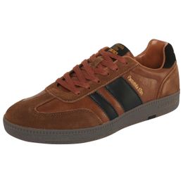 Pantofola d'Oro Sneaker PANTOFOLA D&acute;ORO "ASTRA", Herren, Gr. 41, cognac, schwarz, Leder, Synthetik, Schuhe Sneaker, aus Leder, Laufsohle aus Gummi, mit Schn&uuml;rung