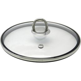 Topfdeckel ELO "Protection", silber (silberfarben, transparent), &Oslash;:24cm, Edelstahl, Glas, Deckel, Topfdeckel, mit Silikonrand