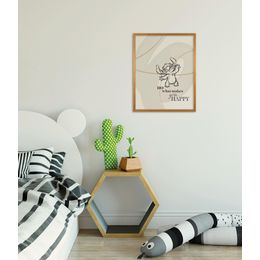 Wandbild Komar "Disney Lilo and Stitch Do What Makes You Happy", beige (farbe bild(er): beige,grau), Disney, 1 Stk., Vlies, Bilder, Wandbild, 40 x 50 cm (Breite x H&ouml;he) - Kinderzimmer, Dekoration