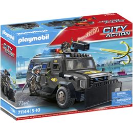 Konstruktions-Spielset Playmobil "SWAT-Gel&auml;ndefahrzeug (71144), My Action Heroes", bunt, Spielbausteine, Kinder, Kunststoff, Konstruktions-Spielset, Made in Europe; mit Licht und Sound