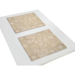 Platzset Adam "Flower Cuv&eacute;e Light" Gr. 1, beige, B:30cm L:40cm, Obermaterial: 100% Baumwolle, Platzsets, Platzset