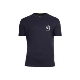 T-Shirt Armani Exchange "T-Shirt T-SHIRT 1er Pack", Herren, Gr. S, blau (dunkelblau), Obermaterial: 100% Baumwolle CO., Shirts T-Shirt
