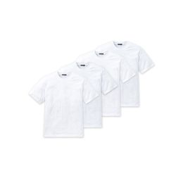 T-Shirt Schiesser "T-Shirt American T-Shirt 4er Pack", Herren, Gr. XL, wei&szlig;, Obermaterial: 100% Baumwolle CO., Shirts T-Shirt