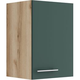 H&auml;ngeschrank Optifit "Bella", gr&uuml;n (steingr&uuml;n, wildeiche), B:40cm H:57,6cm T:34,6cm, Holzwerkstoff, Schr&auml;nke, H&auml;ngeschrank, Breite 40 cm, 1 T&uuml;r, 1 Einlegeboden