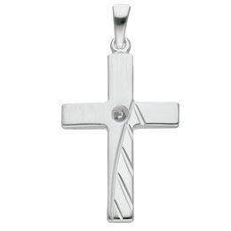 Adelia&acute;s Kettenanh&auml;nger ADELIA&acute;S "925 Silber Kreuz Anh&auml;nger mit Zirkonia", silber, Schmuckanh&auml;nger, Damen, mit Zirkonia, Silber 925 (Sterlingsilber), Kettenanh&auml;nger