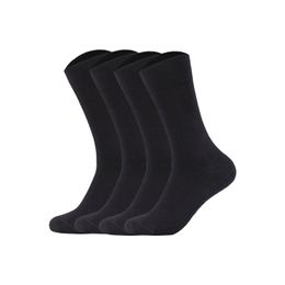 Sneakersocken Camano "Socken 4er Pack", Herren, Gr. 43-46, schwarz, Obermaterial: 97% Baumwolle CO. 3% Elasthan EL., Socken Sneakersocken
