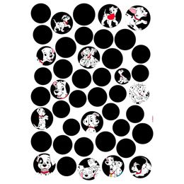 Wandtattoo Komar "101 Dalmatiner Dots - Gr&ouml;&szlig;e 50 x 70 cm", rot (schwarz, wei&szlig;, rot), B:50cm H:70cm, Folie, Wandtattoos, Wandtattoo, selbstklebend, Wandsticker, Kinderzimmer