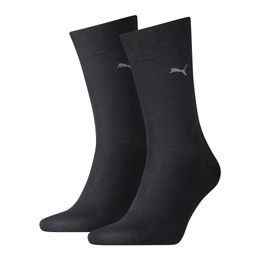 Socken Puma "Puma MEN CLASSIC SOCK 2P", Jungen, Gr. 43-46, schwarz, Baumwollmischung, unifarben, normal, Socken Socken, mit modischem Branding, Topseller