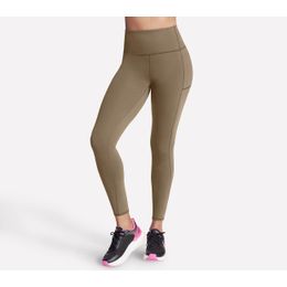 Leggings Skechers "Women's High Waisted Legging", Damen, Gr. M, N-Gr, grau, Obermaterial: 88% Nylon, 12% Elasthan, Hosen Leggings