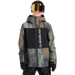 Snowboardjacke Quiksilver "Side Hit Block", Jungen, Gr. 8, bloomfade schwarz ivy, Obermaterial: 100% Microfaser;, Jacken Snowboardjacke