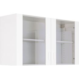 Glash&auml;ngeschrank Optifit "Helsinki", wei&szlig;, B:100cm H:57,6cm T:34,6cm, Glas, Holzwerkstoff, Schr&auml;nke, Glash&auml;ngeschrank