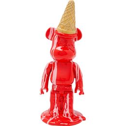Dekofigur KARE DESIGN "Deko Figur Gelato Bear", rot, B:16cm H:39,5cm T:14,5cm, Polyresin, Dekofiguren, Dekofigur