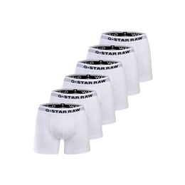 G-Star Raw Boxershorts G-STAR "Boxershort Boxer briefs 6 pack 6er Pack", Herren, Gr. XL, wei&szlig;, Obermaterial: 95% Baumwolle CO. 5% Elasthan EL., Unterhosen Boxershorts