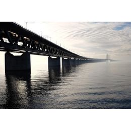 Leinwandbild queence "Marlon", blau (farbe bild(er): blau), B:90cm H:60cm, Holzrahmen, Leinwand, Bilder, Leinwandbild, Akustikbild mit sehr guten Schallabsorptions-Eigenschaften