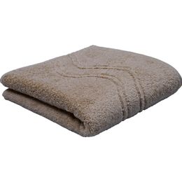 Duschtuch Ross "Cashmere feeling", braun (cappuccino), B:75cm L:140cm, Frottier, Baumwolle, Handt&uuml;cher, Duschtuch, 100% Baumwolle, mit Wellen-Bord&uuml;re, gro&szlig;e Farbauswahl