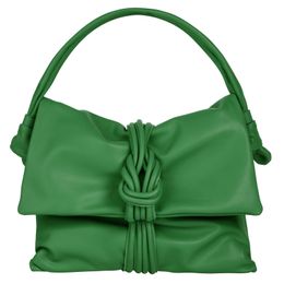 Henkeltasche Samantha Look, Damen, Gr. B/H/T: 33cm x 26cm x 6cm onesize, gr&uuml;n, Leder, clean, Taschen Henkeltasche, echt Leder, Made in Italy