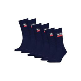 Levi's Kurzsocken LEVI'S "Socken 6er Pack", Damen, Gr. 43-46, blau, Obermaterial: 75% Baumwolle CO. 22% Polyamid PA. 3% Elasthan EL., Socken Kurzsocken