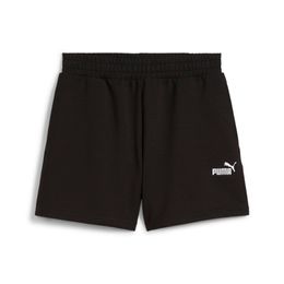 Trainingsshorts Puma "ESS SMALL NO. 1 LOGO 4&rdquo; LIGHTWEIGHT HIGH-WAIST SHORTS", Damen, Gr. L, N-Gr, schwarz (Puma schwarz), Sweatware, Obermaterial: 69% Polyester, 24% Viskose, 7% Elasthan, unifarben, regular fit kurz, Hosen Trainingsshorts, f&uuml;r vielseitige sportliche Aktivit&auml;ten, mit Eingrifftaschen