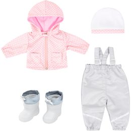 Puppenkleidung BAYER "Regen-Set grau/rosa", grau (grau, rosa), Puppenkleidung, Baby, Puppenkleidung