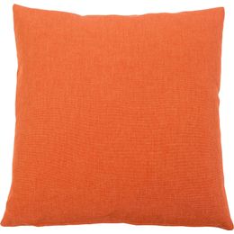 G&ouml;zze Dekokissen G&Ouml;ZZE "Milano", orange (terra, unifarben), B:40cm L:40cm, Polyester, Dekokissen_Sitzkissen_Kissenh&uuml;llen, Dekokissen, mit Rei&szlig;verschluss, Kissenh&uuml;le ohne F&uuml;llung, 2 St&uuml;ck