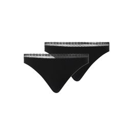 String Chantelle "String Tanga Cozy Chic 2P 2er Pack", Damen, Gr. M, schwarz, Obermaterial: 80% Modal CMD. 20% Elasthan EL., Unterhosen String