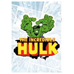Wandtattoo Komar "Hulk Comic Classic - Gr&ouml;&szlig;e 50 x 70 cm", bunt (gr&uuml;n, gelb, blau), B:50cm H:70cm, Folie, Wandtattoos, Wandtattoo, selbstklebend, Wandsticker, Kinderzimmer
