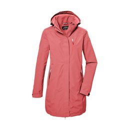 Parka Killtec "KOS 30 WMN PRK", Damen, Gr. 46, rot (hellrot), Obermaterial: 100% Polyester;Futter: 100% Polyester, Jacken Parka, Funktionsparka: wasser- und winddicht, atmungsaktiv, abnehmbare Kapuze