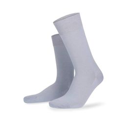 Socken Kunert "Socke Gary", Herren, Gr. 43-46, grau (light, blau 8040), Obermaterial: 70% Schurwolle WV. 20% Baumwolle CO. 8% Polyamid PA. 2% Elasthan EL., Socken Socken