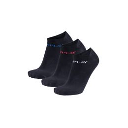 Sneakersocken Replay "Socken 3er Pack", Damen, Gr. 43-46, schwarz, Obermaterial: 75% Baumwolle CO. 15% Polyester PES. 9% Polyamid PA. 1% Elasthan EL., Socken Sneakersocken