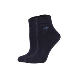 JOOP! Sneakersocken JOOP "Socken Women for your daily glam cotton Socks 1p 2er Pack", Damen, Gr. 35-38, blau (dunkelblau), Obermaterial: 87% Baumwolle CO. 10% Polyamid PA. 3% Elasthan EL., Socken Sneakersocken