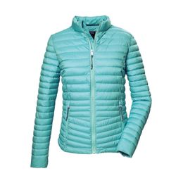 Steppjacke Killtec "KOS 58 WMN QLTD JCKT", Damen, Gr. 42, blau (aquablau), Obermaterial: 100% Polyester;Futter: 100% Polyester;F&uuml;llung: 100% Polyester, Jacken Steppjacke, Damen Steppjacke: wind-und wasserabweisend, atmungsaktiv