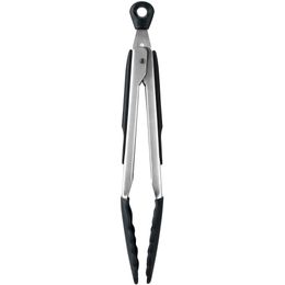 Kochzange OXO GOOD GRIPS, schwarz, L:23cm, Silikon, K&uuml;chenzangen, Kochzange, mit Silikonk&ouml;pfen, 22 cm