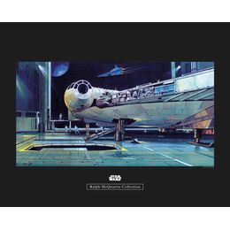 Bild Komar "Star Wars Classic RMQ Falcon Hangar", bunt (farbe bild(er): bunt), B:50cm H:40cm, Holz, Papier, Bilder, Bild, Wandbild zur Dekoration im Kinderzimmer - ohne Rahmen