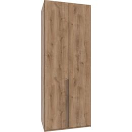 Kleiderschrank wimex "New York", braun (plankeneichefarben), B:90cm H:236cm T:58cm, Schr&auml;nke, Kleiderschrank, in vielen Breiten, 208 oder 236cm hoch
