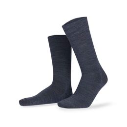 Socken Kunert "Socke Gary", Herren, Gr. 47-50, blau (jeans meliert 8030), Obermaterial: 70% Schurwolle WV. 20% Baumwolle CO. 8% Polyamid PA. 2% Elasthan EL., Socken Socken