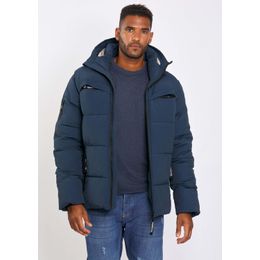 Winterjacke Alessandro Salvarini "A. Salvarini Herren Winter Steppjacke AS334", Damen, Gr. L, blau (navy), Obermaterial: 55% Baumwolle CO. 45% Polyamid PA., Jacken Winterjacke
