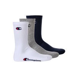 Kurzsocken Champion "Socken 3er Pack", Damen, Gr. 43-46, bunt (blau, wei&szlig;, grau), Obermaterial: 71% Baumwolle CO. 27% Polyester PES. 2% Elasthan EL., Socken Kurzsocken