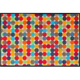 Fu&szlig;matte "Mikado Dots" Gr. 15, bunt, B:50cm H:7mm L:75cm, Kunstfaser, wash+dry by Kleen-Tex, Teppiche, Fu&szlig;matte, Schmutzfangmatte, rutschhemmend, waschbar